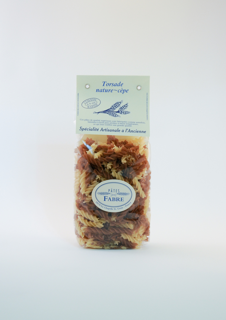 Pâtes Fabre Torsade nature cèpes 250g - Le Sourire du Gourmet