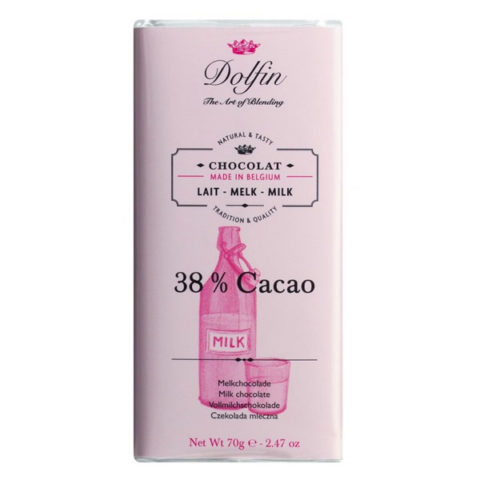 Dolfin tablette chocolat au lait 38% cacao 70g - Le Sourire du Gourmet